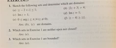 solved exercises 1 sketch the following sets and determine