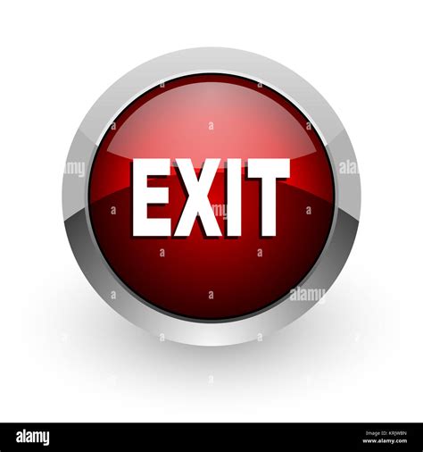 Exit Red Circle Web Glossy Icon Stock Photo Alamy