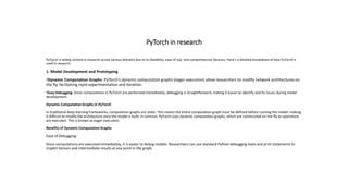 Python Deep Learning Library PyTorch Pptx Computer Software And Applications Computing