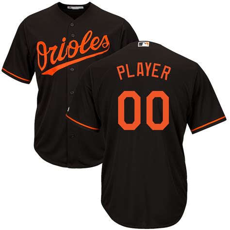 Majestic Baltimore Orioles Black Cool Base Custom Jersey