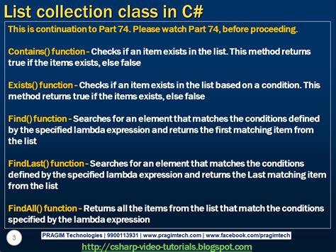 sql server and c video tutorial part 75 list collection class