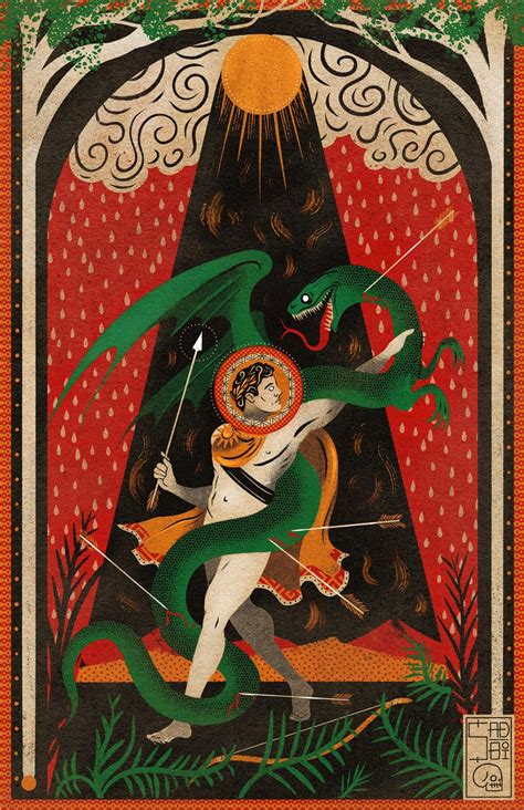 The Python From Greek Mythology By Me Rimaginarymonsters