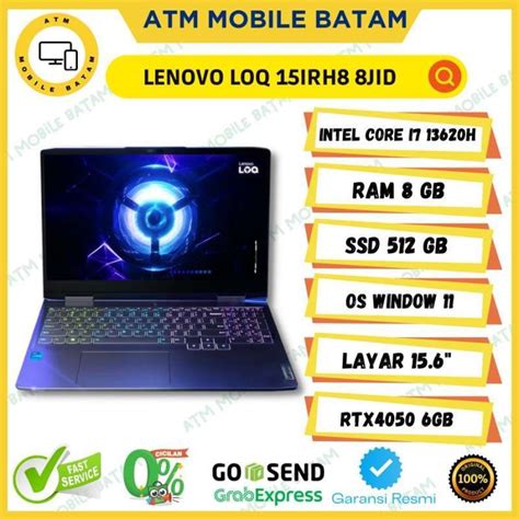 Jual Lenovo Loq Irh Core I H Gb Gb Ssd Rtx Gb Gddr W Di Seller Atm Mobile