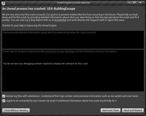 An Unreal Process Has Crashed UE Building Escape Talk GameDev Tv