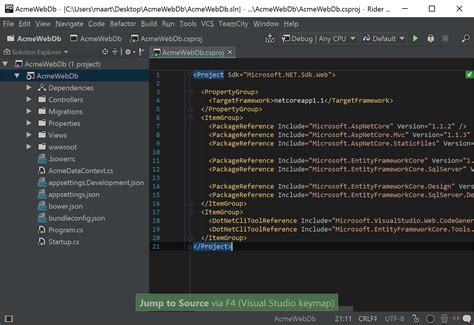 Running Entity Framework Core Commands In Rider The Net Tools Blog