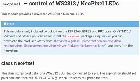 Not Working On Pi Pico With Version UF Micropython Issue Blaz R Pi Pico Neopixel