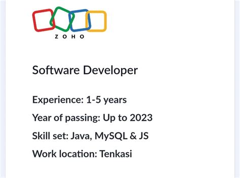 Zoho Zoho Zoholite Zoholics Fresher Hiring Zohohiring
