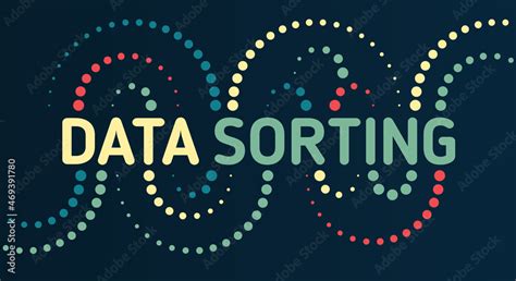 Big Data Visualization Information Analytics Concept Sorting Data Vector Waves Technology