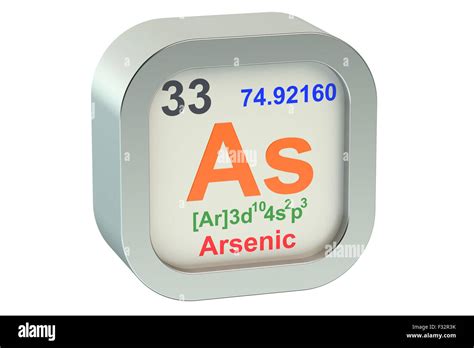 Arsenic Element Symbol Isolated On White Background Stock Photo Alamy