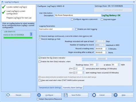 Configuring Your LogTag LogTag Temperature Loggers