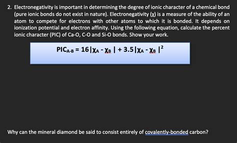 Solved 2 Electronegativity Is Important In Determining The