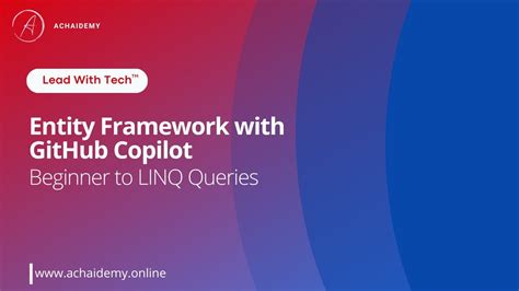 Entity Framework With GitHub Copilot YouTube