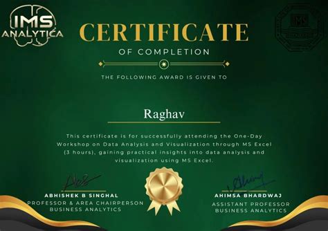 Dataanalytics Datavisualization Msexcel Workshop… Raghav Garg