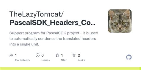 Github Thelazytomcatpascalsdkheaderscondenser Support Program For Pascalsdk Project It