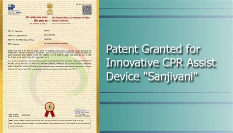 Patent Granted For Innovative Cpr Assist Device Sanjivani