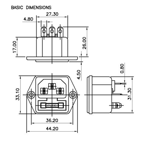 Buy Emi21 Power Inlet With Fuse Holder Elcom In India From Dna Solutions