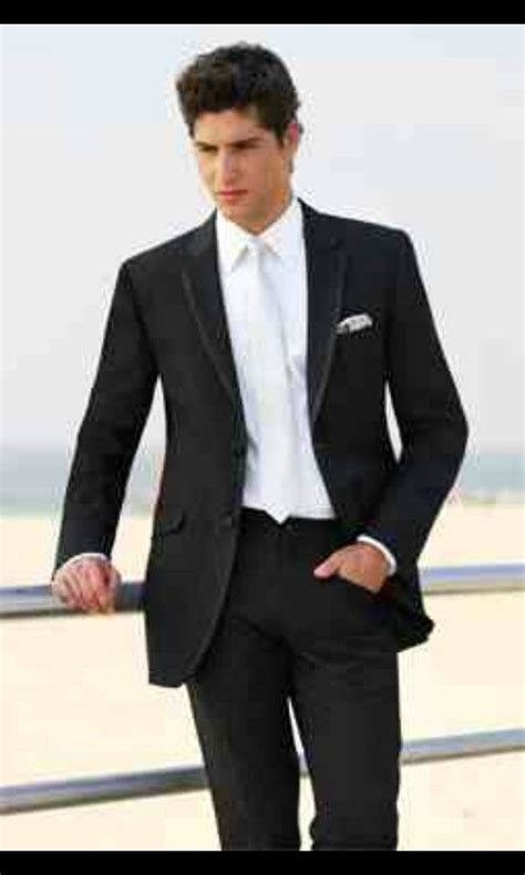 Black Suit With White Shirt And Tie Wedding Suits Men Mens Wedding