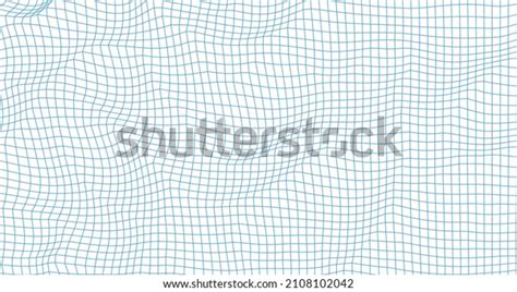 Abstract Warped Wireframe Mesh Grid Curved Stock Vector Royalty Free