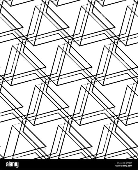 Grid Mesh Seamless Monochrome Pattern Intersecting Lines Stock Vector