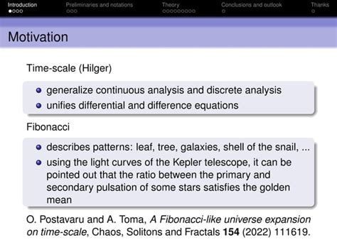 A Fibonacci Like Universe Expansion On Time Scale Ppt