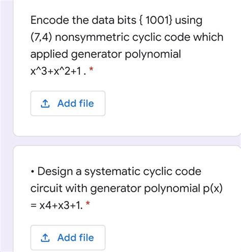 Solved Encode The Data Bits 1001 Using 7 4 Nonsymmetric Chegg Com