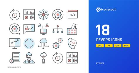 Devops Icon Pack Colored Outline Design Development Icons SVG PNG ICO Available