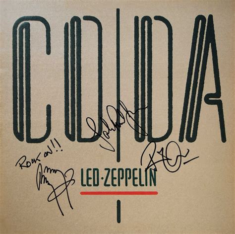 Led Zeppelin Signed Coda Album