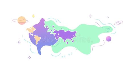 Abstract Geometric World Map Modern Global Design Vector Design Generative Ai Stock Vector