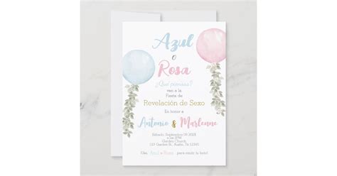 Spanish Gender Reveal Invitation Zazzle