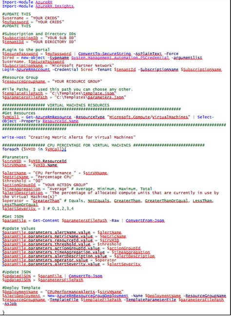 Automating Azure Alert Rule Creation Using Powershell And Arm Templates