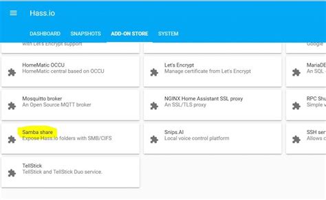 Samba Installasjon Home Assistant Hus Hage Hobby
