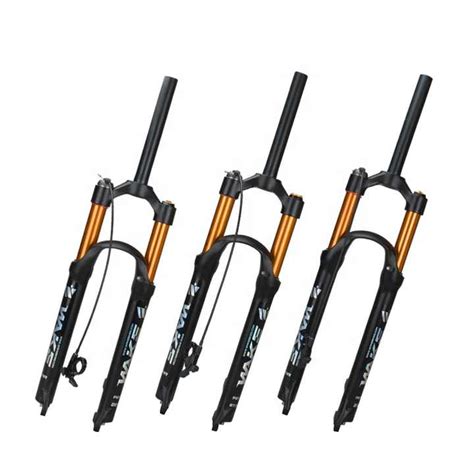 Mtb 에어 포크 공압 충격 흡수 서스펜션 포크 2627529 인치 와이어 제어 마그네슘 합금 웨이크 자전거 프론트 포크