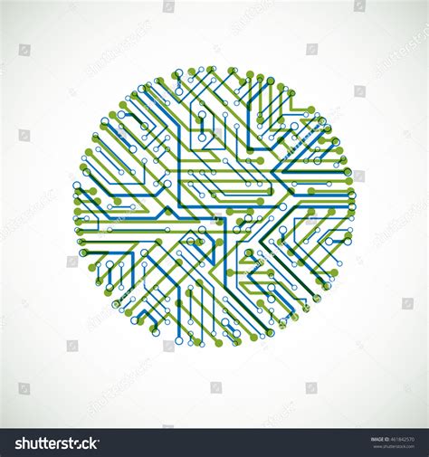 Vector Abstract Computer Circuit Board Colorful Stock Vector Royalty