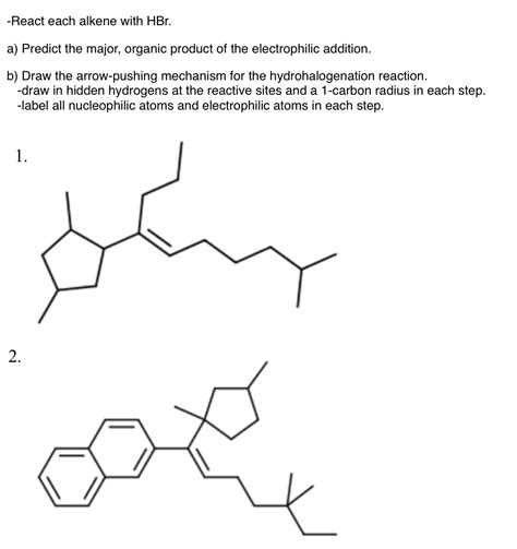 Solved -React each alkene with HBr.a) ﻿Predict the major, | Chegg.com