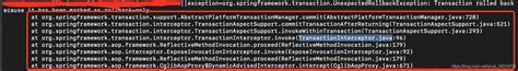 Transaction Rolled Back Because It Has Been Marked As Rollback Only 异常