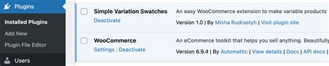 Simple Variation Swatches For Woocommerce