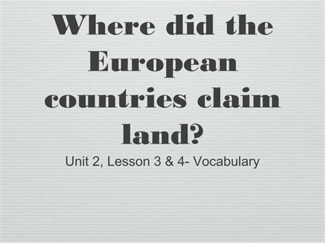 Unit 2 Lesson 4 Ppt Europe Travel Travel Locations