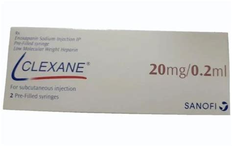 Clexane 20mg Injection At ₹ 188box Indore Id 2854464619330