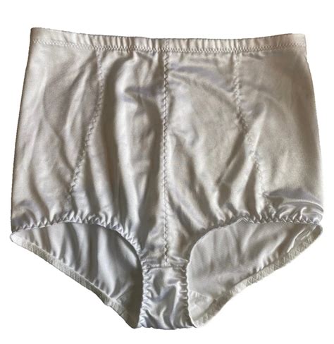 Vintage White Panty Girdle 37 38 Control Briefs Underwear Stretch