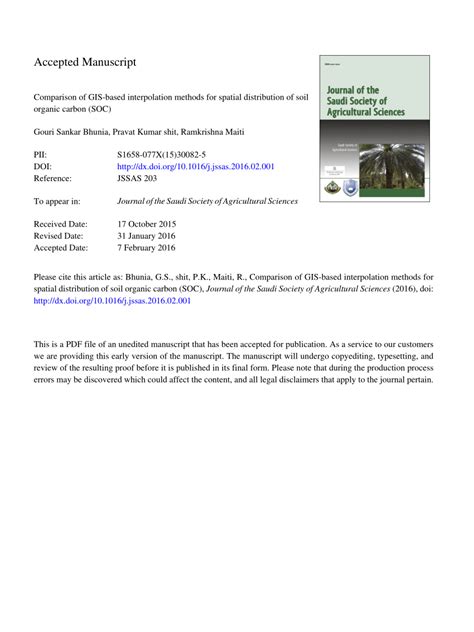 pdf comparison of gis based interpolation methods for spatial