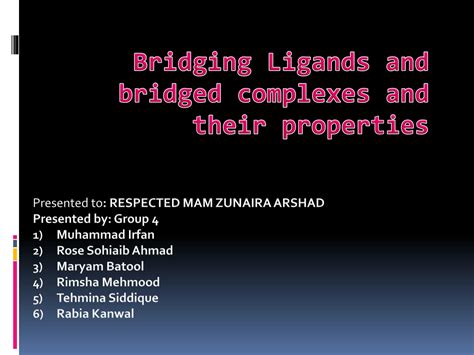 Solution Bridging Ligands And Bridged Complexes And Their Properties