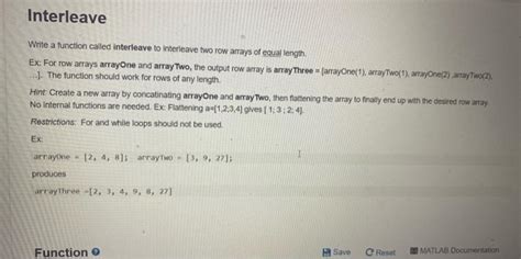 Solved Interleave Write A Function Called Interleave To