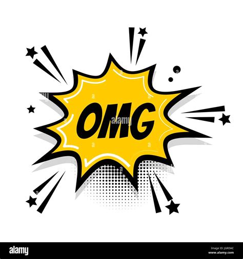 Comic text speech bubble pop art omg Stock Vector Image & Art - Alamy
