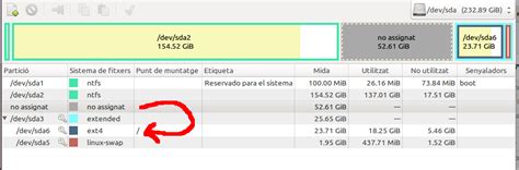 partitioning how can i add this not assigned partition to sda6