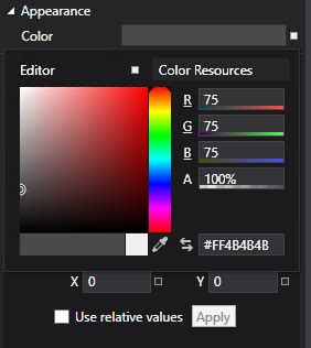 Wpf Easily Editing XAML Color Resources In Visual Studio Stack Overflow