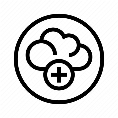 Cloud Computing Plus Add Data Server Storage Icon Download On
