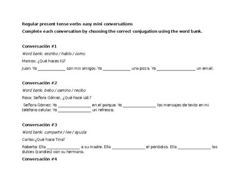 Regular Present Tense Verbs Easy Mini Conversations By Kunal Patel