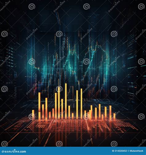 Abstract Technology Background Glowing Lines And Dots 3d Render Stock
