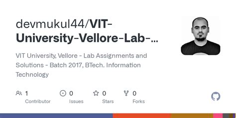 Github Devmukul44vit University Vellore Lab Assignment Vit University Vellore Lab