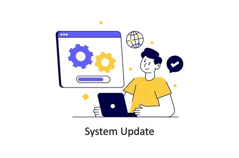 Premium Vector System Update Flat Style Design Vector Illustration